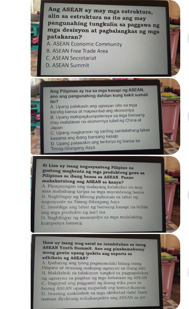 Ang ASEAN ay may mga estruktura, alin sa | StudyX