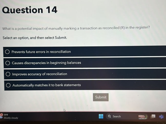 Question 14 What is a potential impact of | StudyX