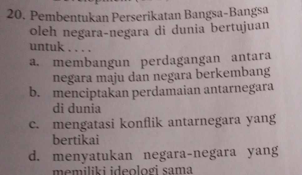 20. Pembentukan Perserikatan Bangsa-Bangsa | StudyX