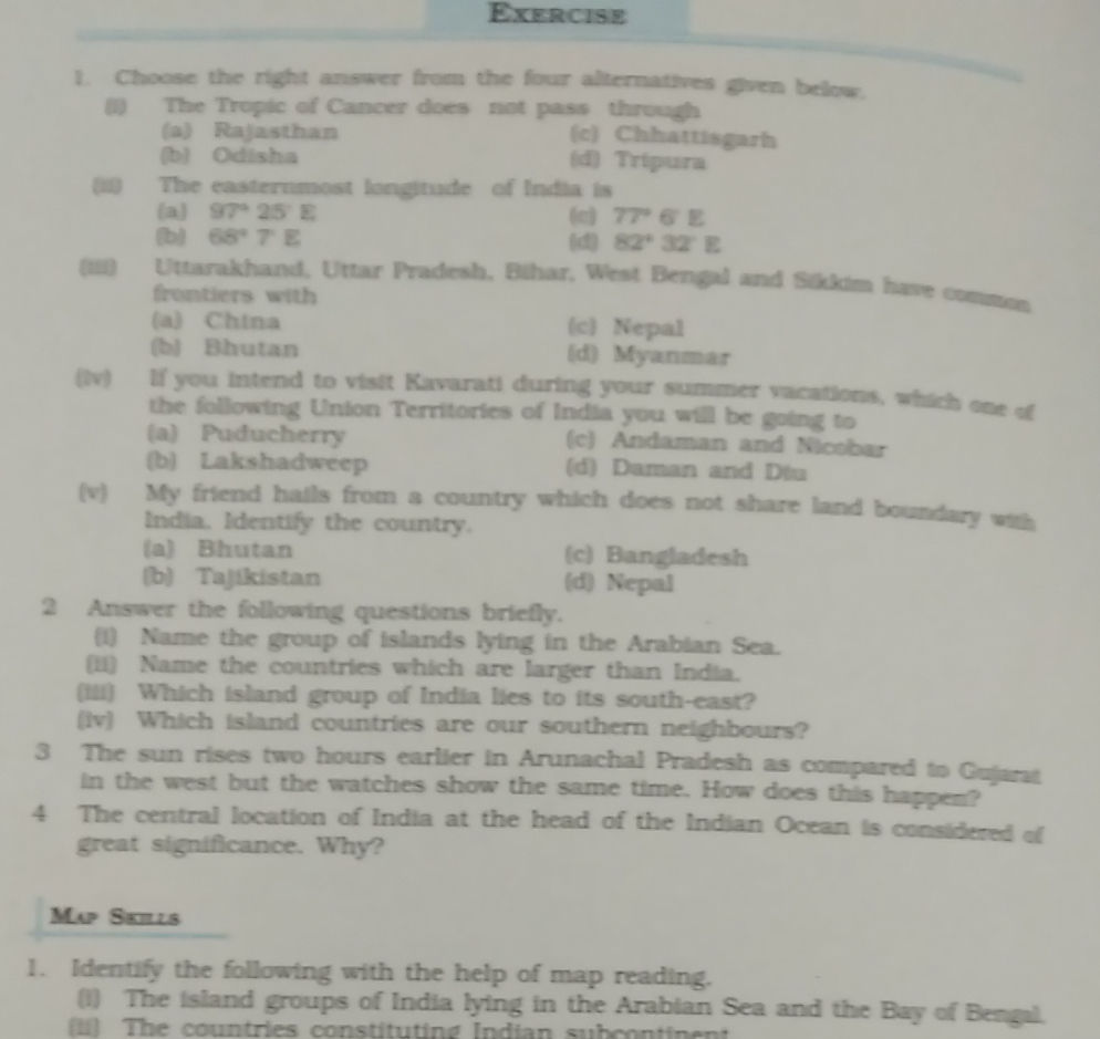 1. Choose the right answer from the four | StudyX