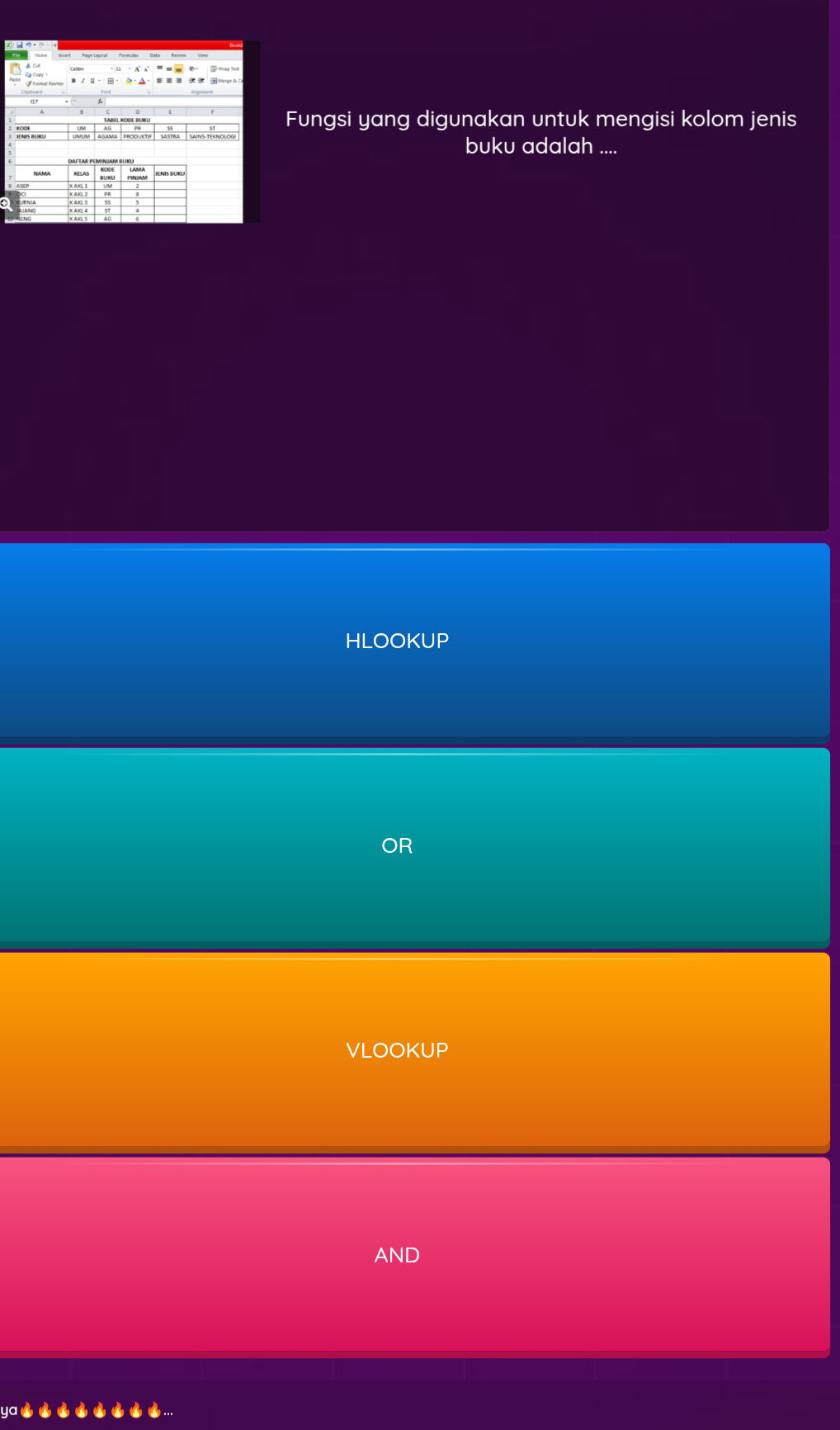 Fungsi yang digunakan untuk mengisi kolom | StudyX