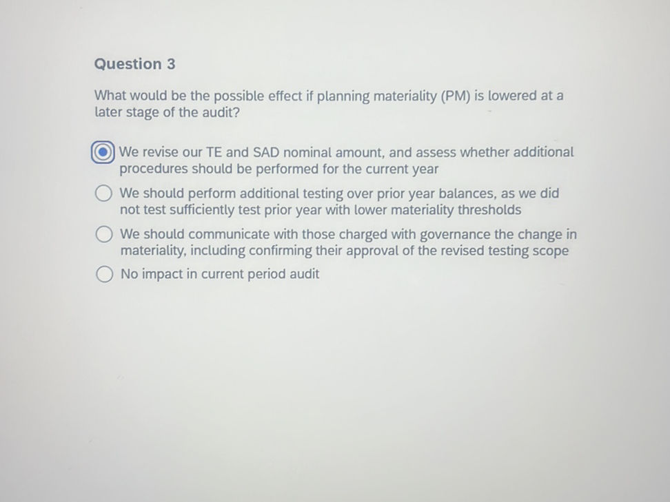 Question 3 What would be the possible | StudyX