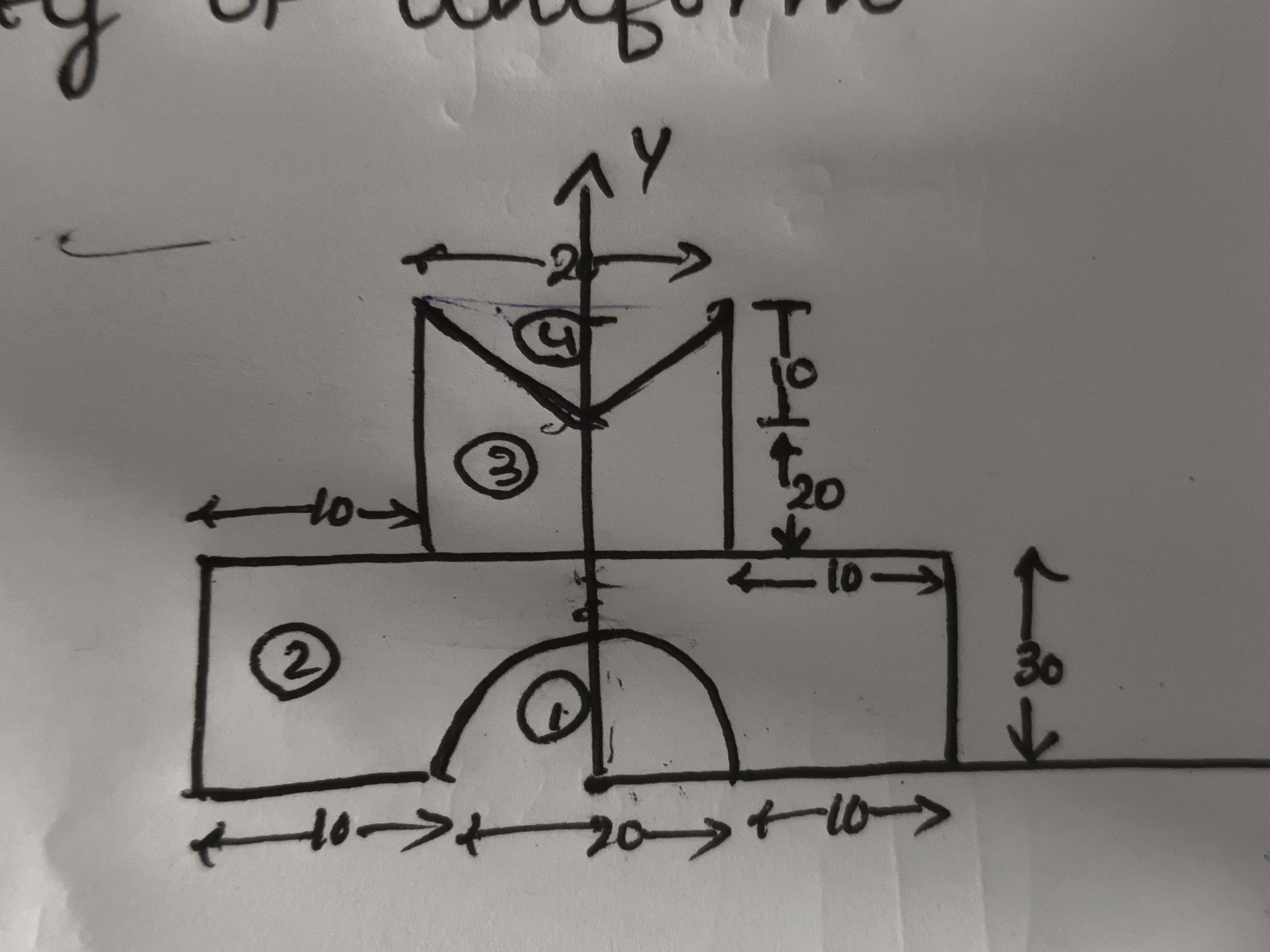 The image shows a composite shape with | StudyX