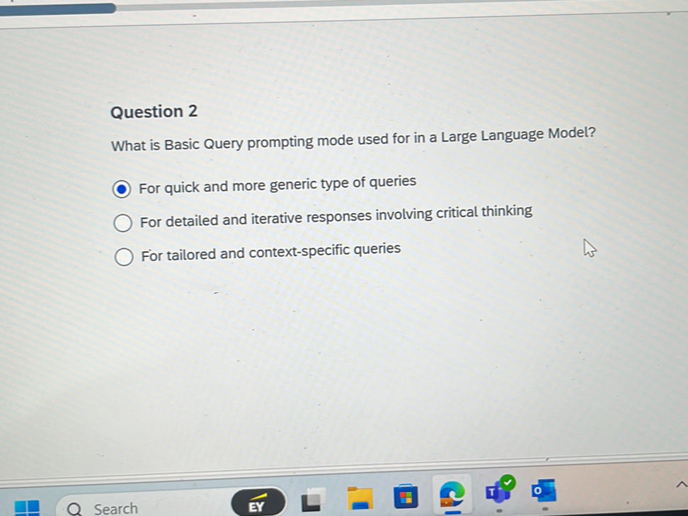 Question 2 What is Basic Query prompting