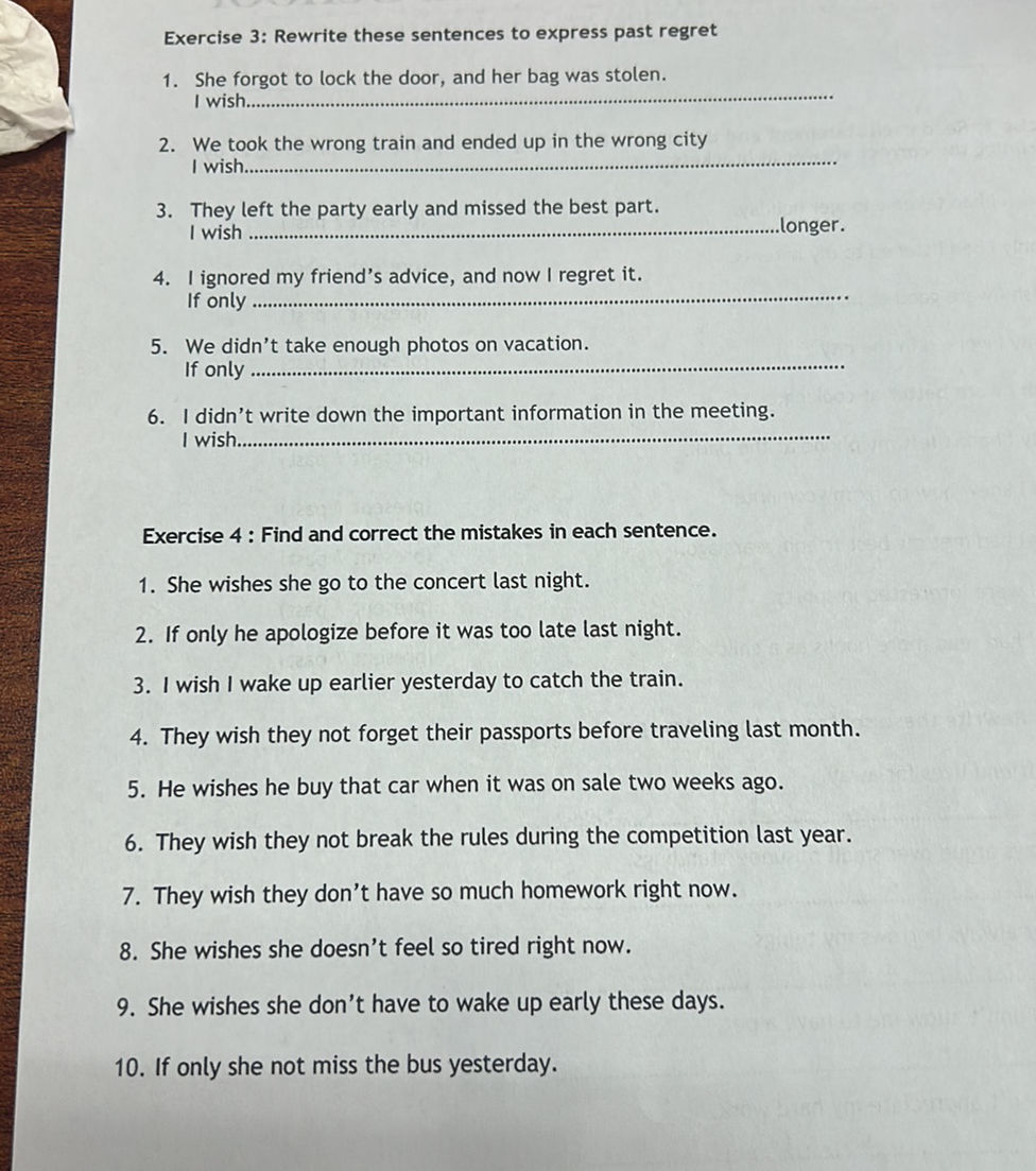 Exercise 3: Rewrite these sentences to | StudyX