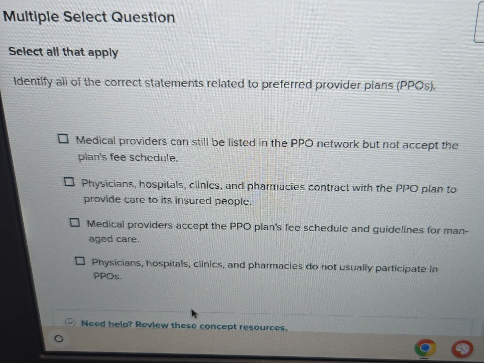 Identify all of the correct statements | StudyX