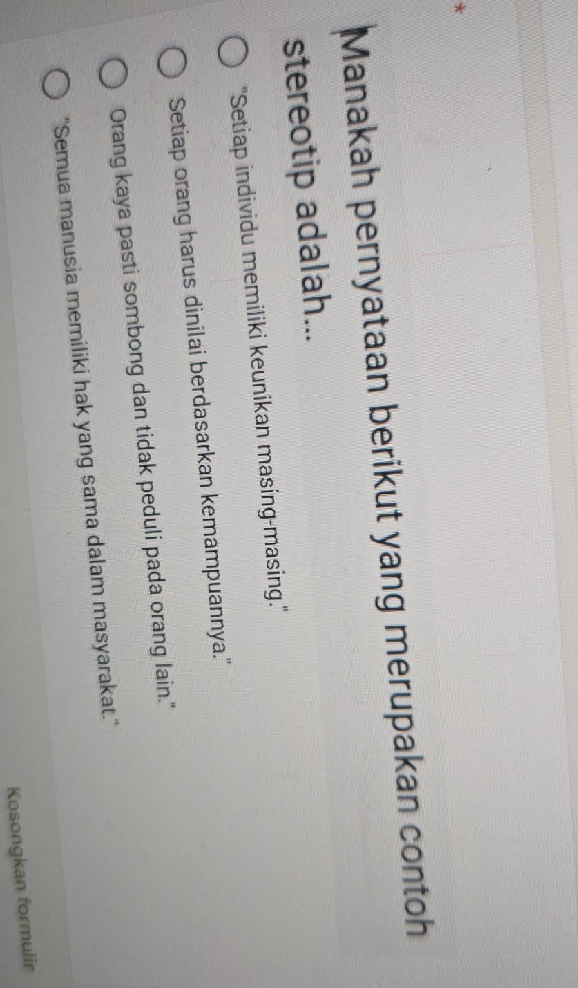 Manakah pernyataan berikut yang merupakan | StudyX