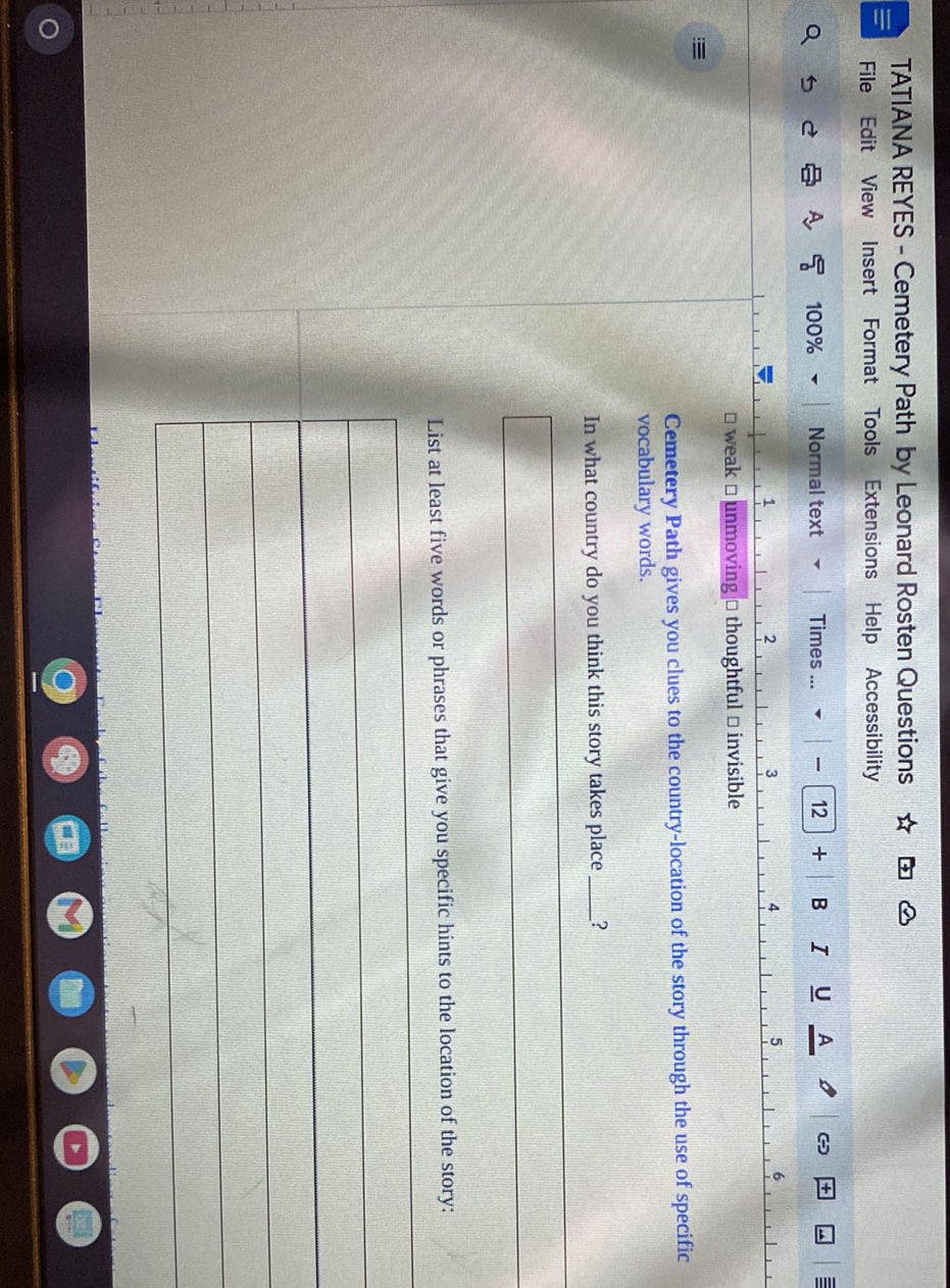 Cemetery Path gives you clues to the | StudyX