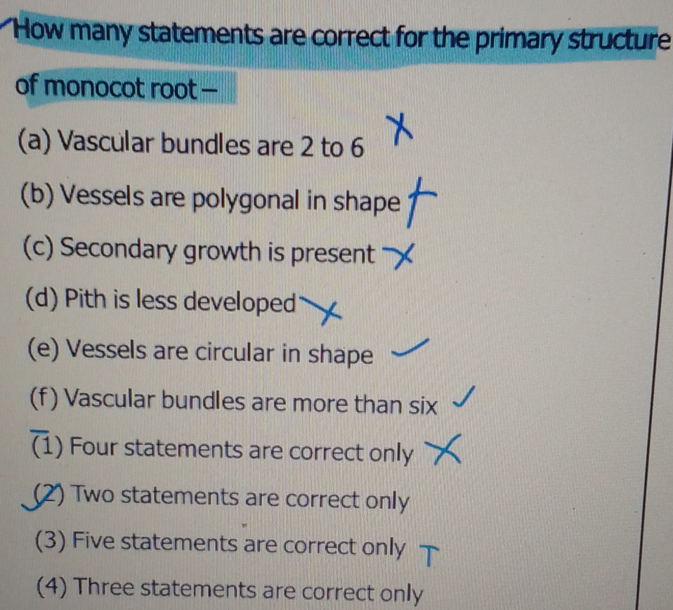 How many statements are correct for the | StudyX