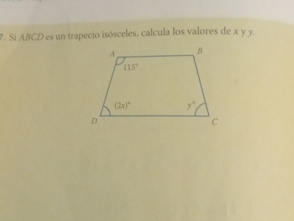7. Si ABCD es un trapecio isosceles, calcula | StudyX
