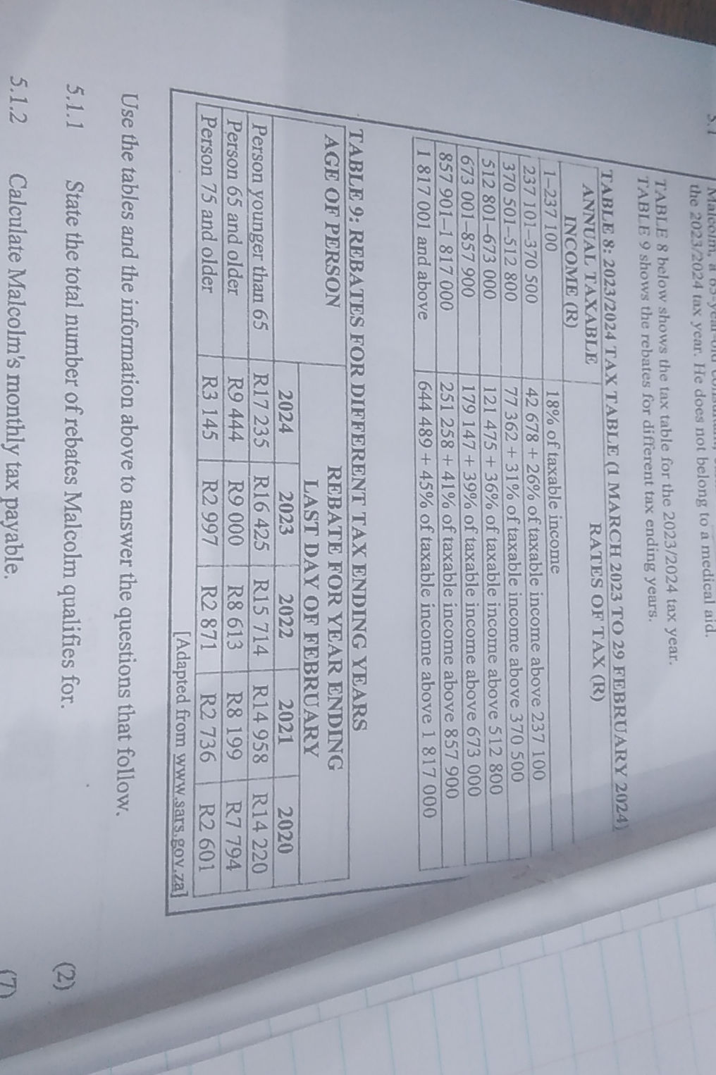 Use the tables and the information above to | StudyX