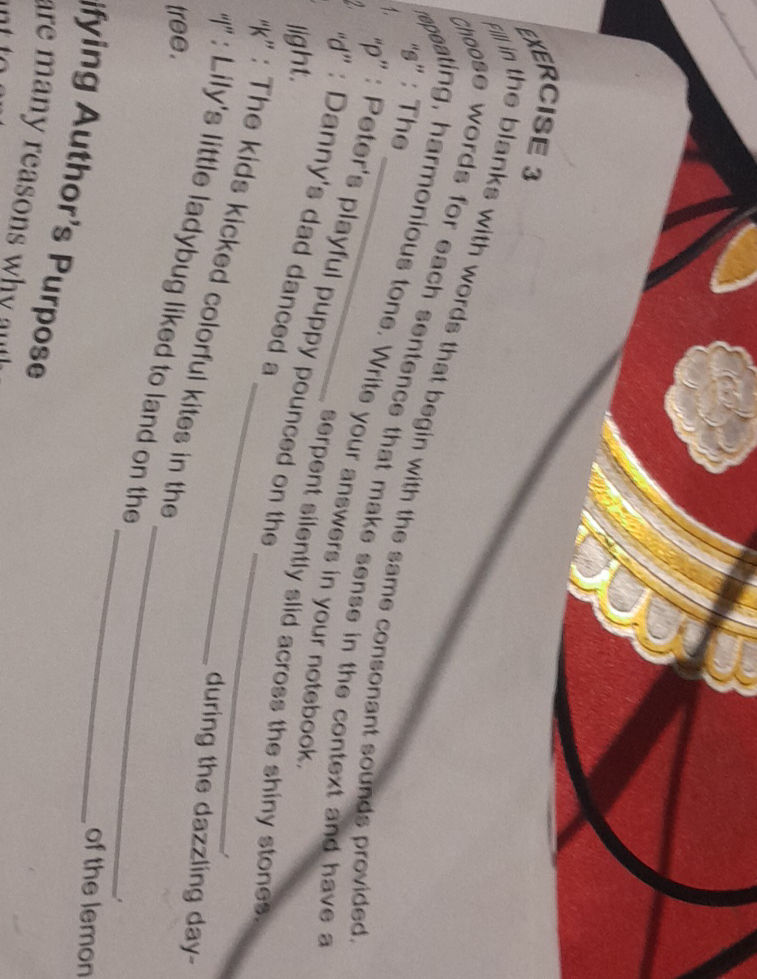 EXERCISE 3 Fill in the blanks with words | StudyX