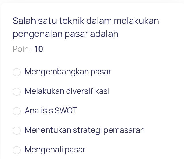 Salah satu teknik dalam melakukan pengenalan | StudyX