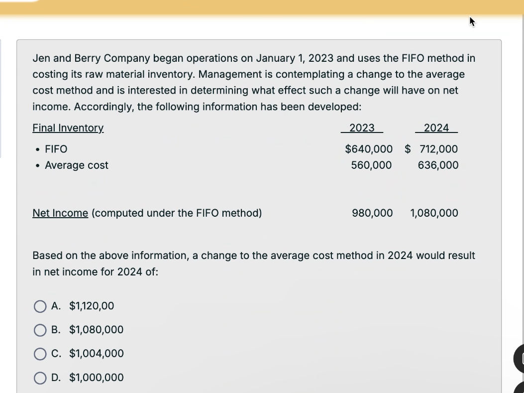 Jen and Berry Company began operations on | StudyX