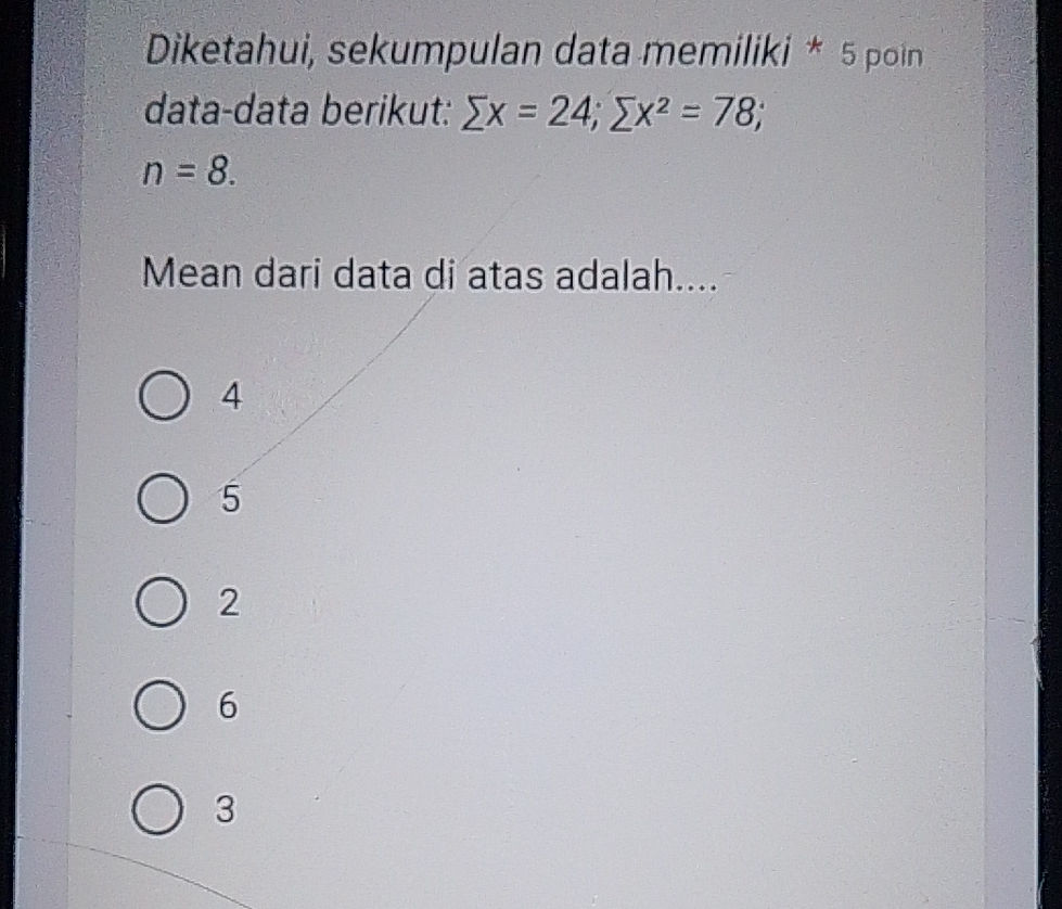 Diketahui, sekumpulan data memiliki | StudyX