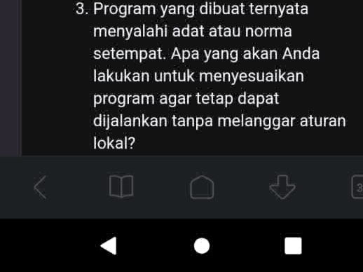 3. Program yang dibuat ternyata menyalahi | StudyX