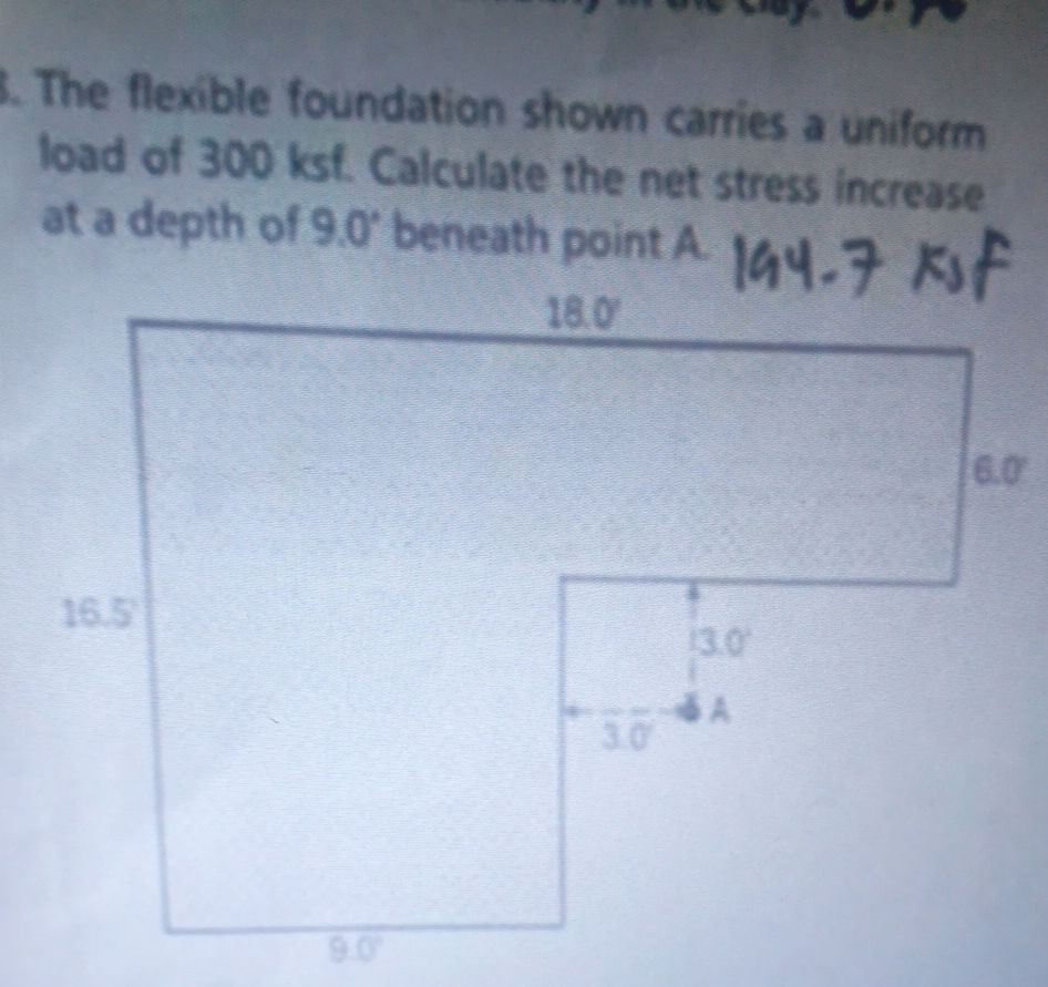 8. The flexible foundation shown carries a | StudyX