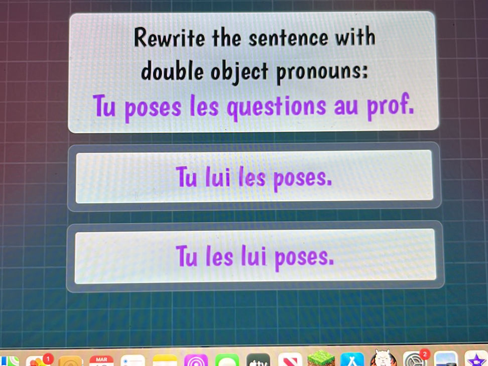 Rewrite the sentence with double object | StudyX