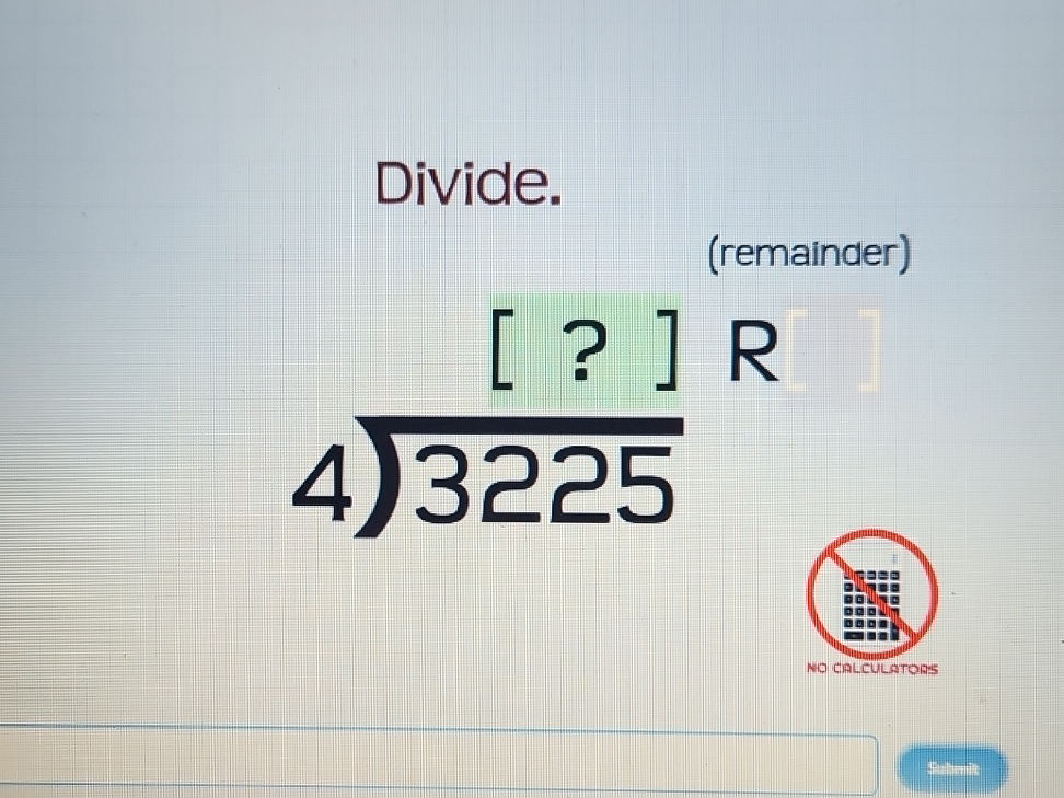 Division Problem: 3225 divided by 4 | StudyX