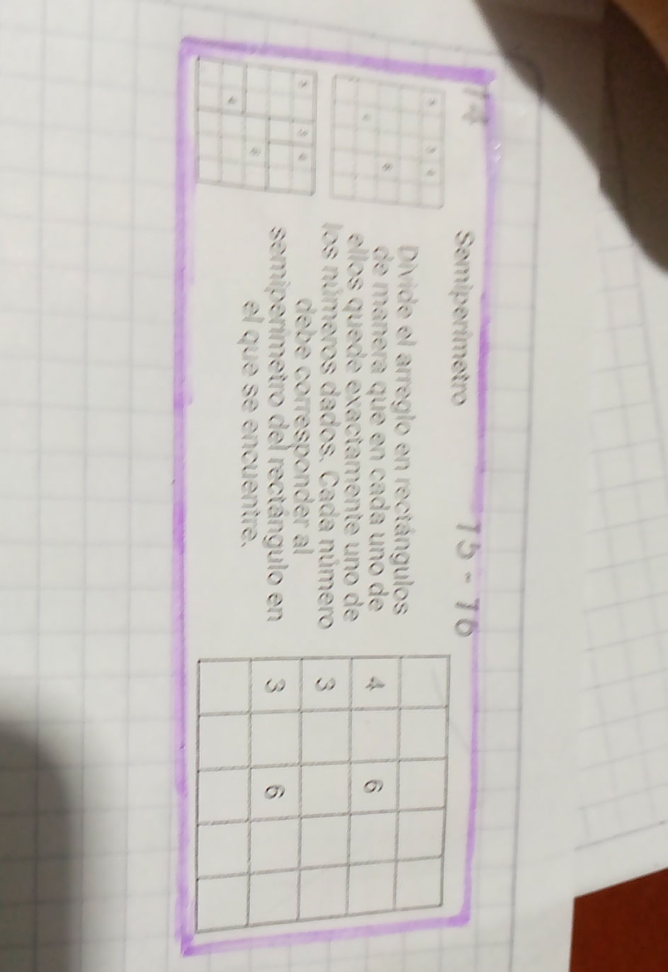 Semiperimetro Divide el arreglo en | StudyX