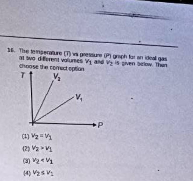 16. The temperature (T) vs pressure (P) | StudyX