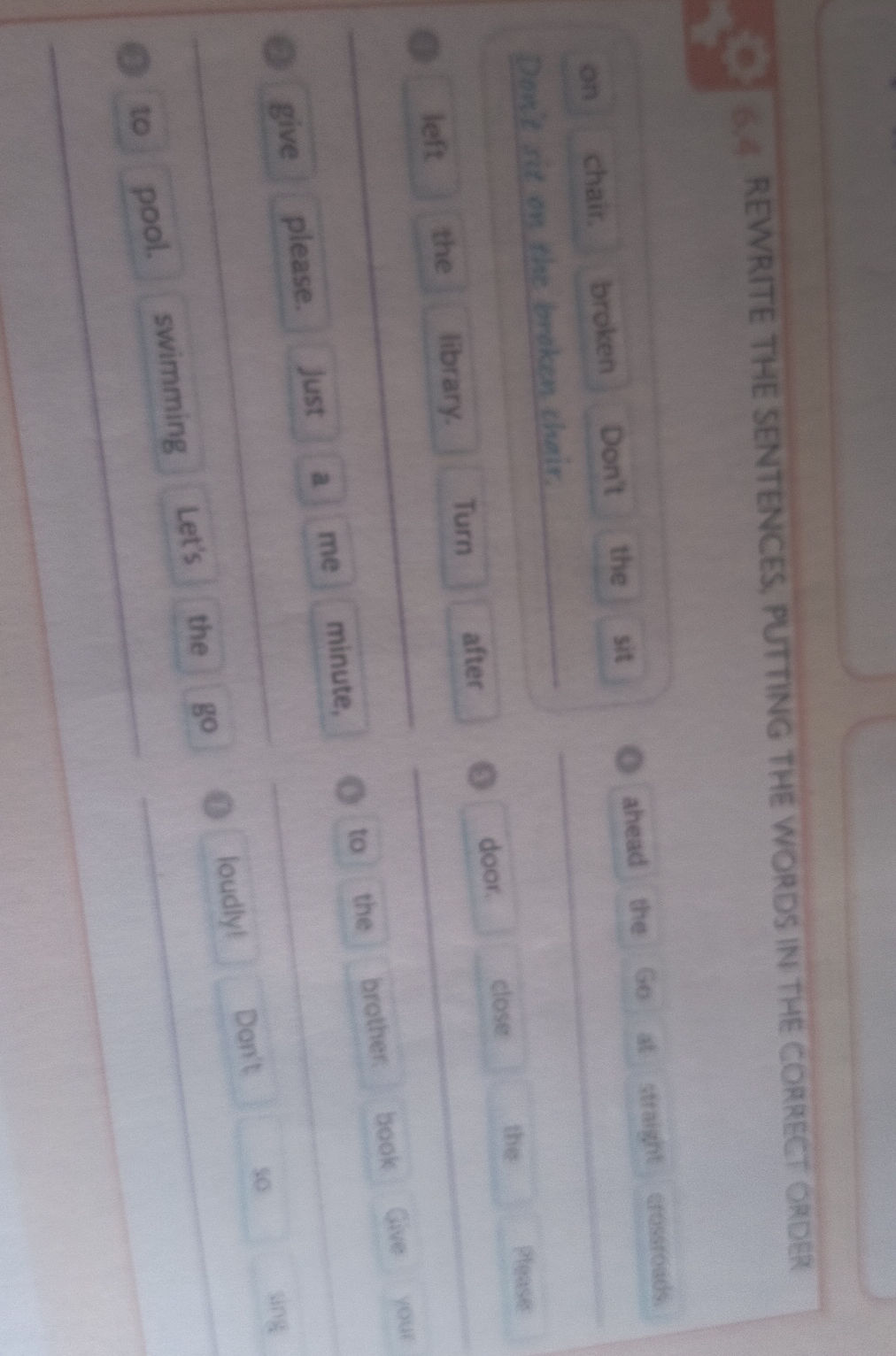 6. 4 REWRITE THE SENTENCES, PUTTING THE | StudyX