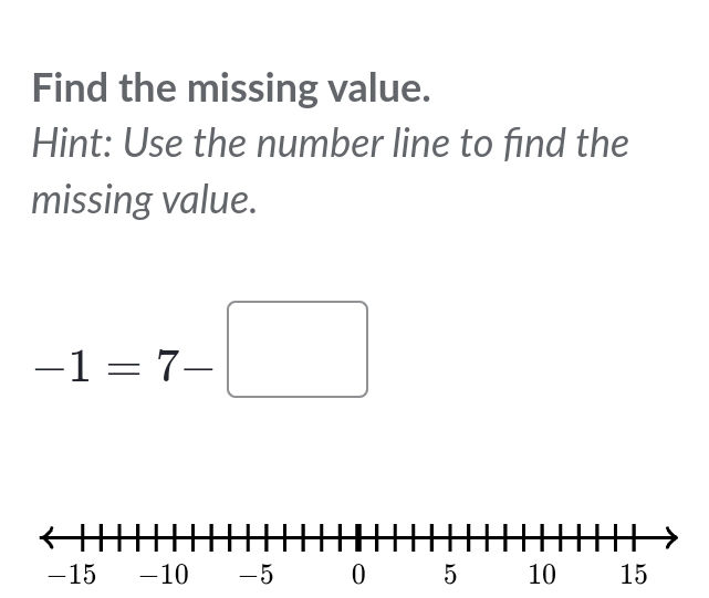 Find the missing value. Hint: Use the number | StudyX