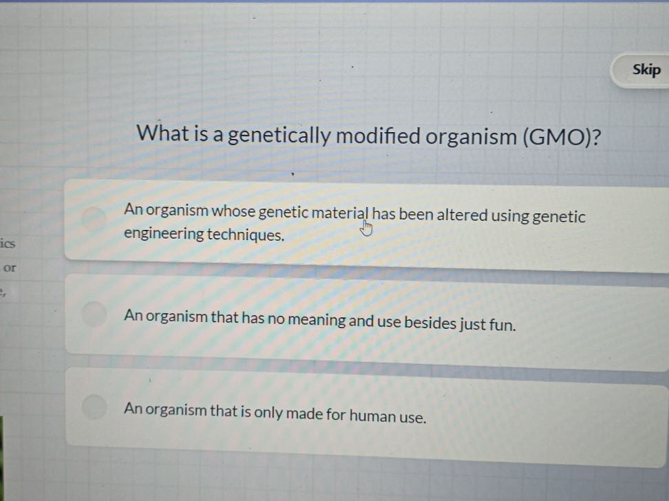 What is a genetically modified organism | StudyX