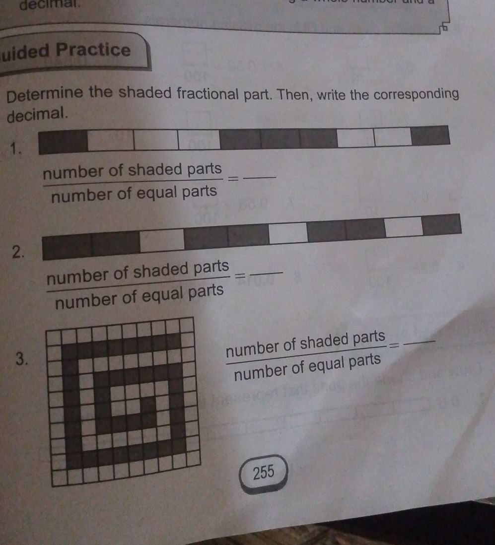 Determine the shaded fractional part. Then, | StudyX