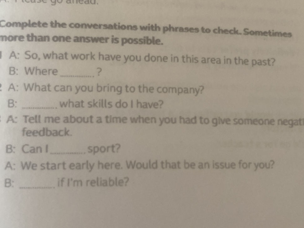 Complete the conversations with phrases to | StudyX