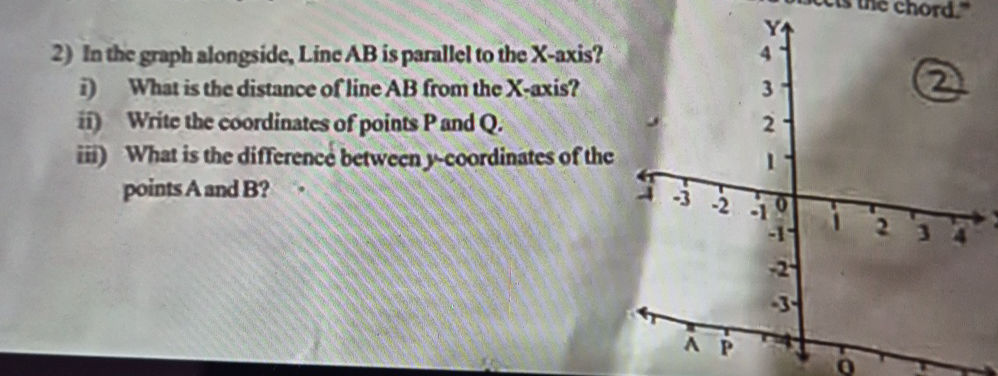 2) In the graph alongside, Line AB is | StudyX