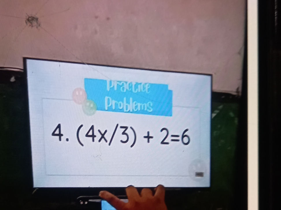 Solve the equation: (4x/3) + 2 = 6 | StudyX