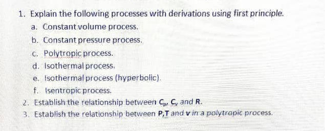 1. Explain the following processes with | StudyX