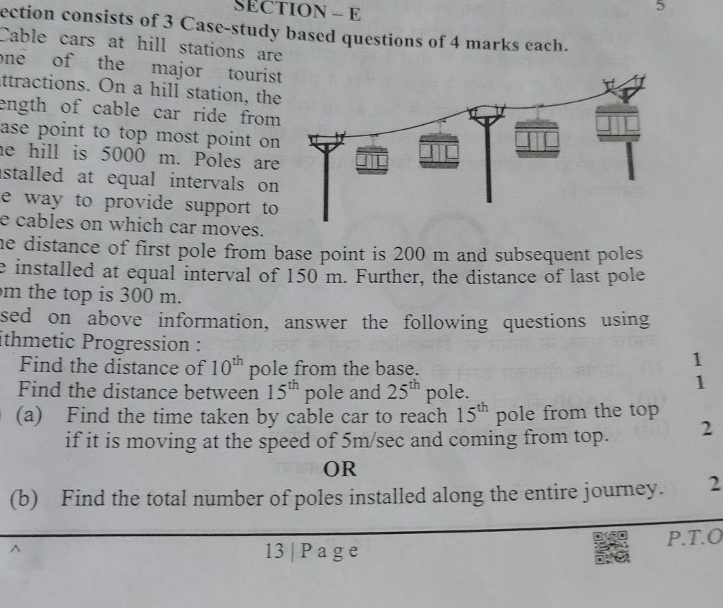 Find the distance of 10th pole from the | StudyX