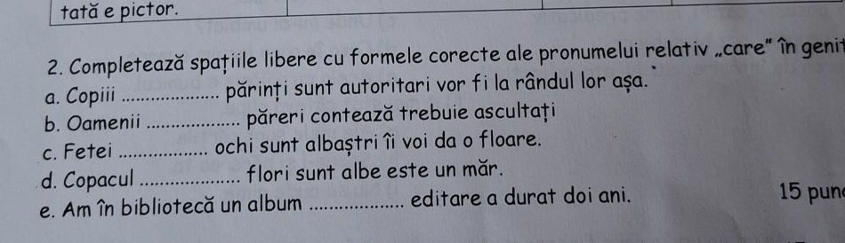 2. Completează spațiile libere cu formele | StudyX