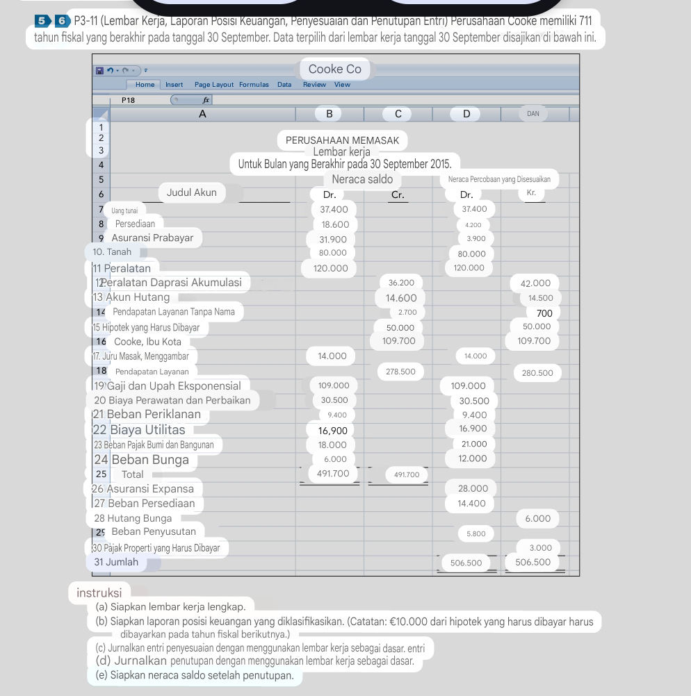 Berikut adalah data dari lembar kerja | StudyX