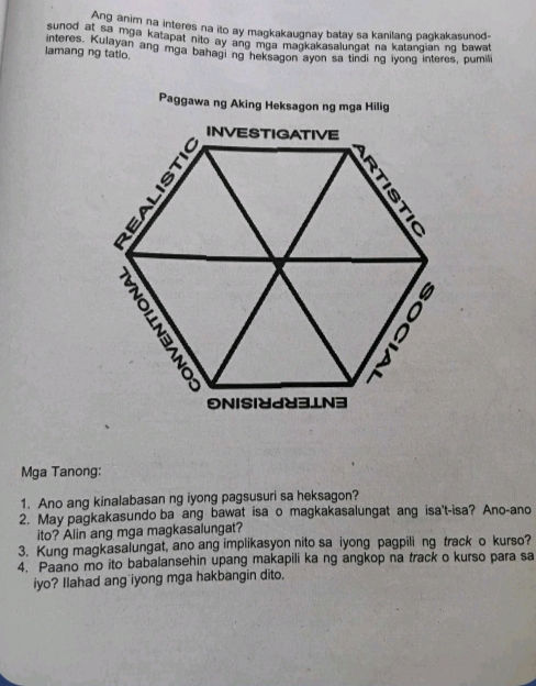 Paggawa ng Aking Heksagon ng mga Hilig | StudyX