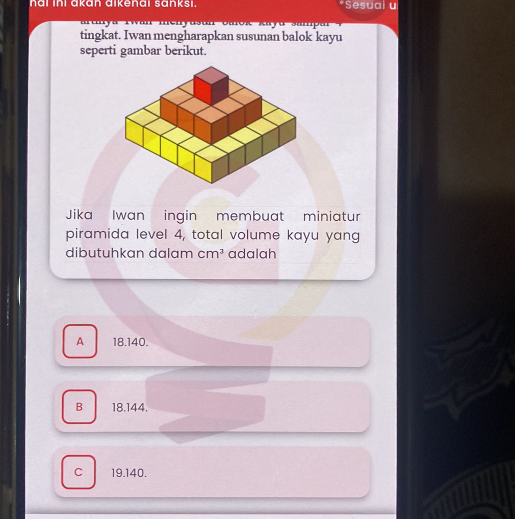 Jika Iwan ingin membuat miniatur piramida | StudyX