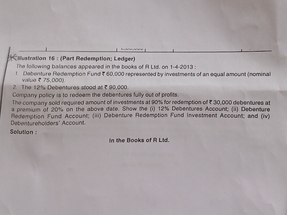 Illustration 16: (Part Redemption; Ledger) | StudyX