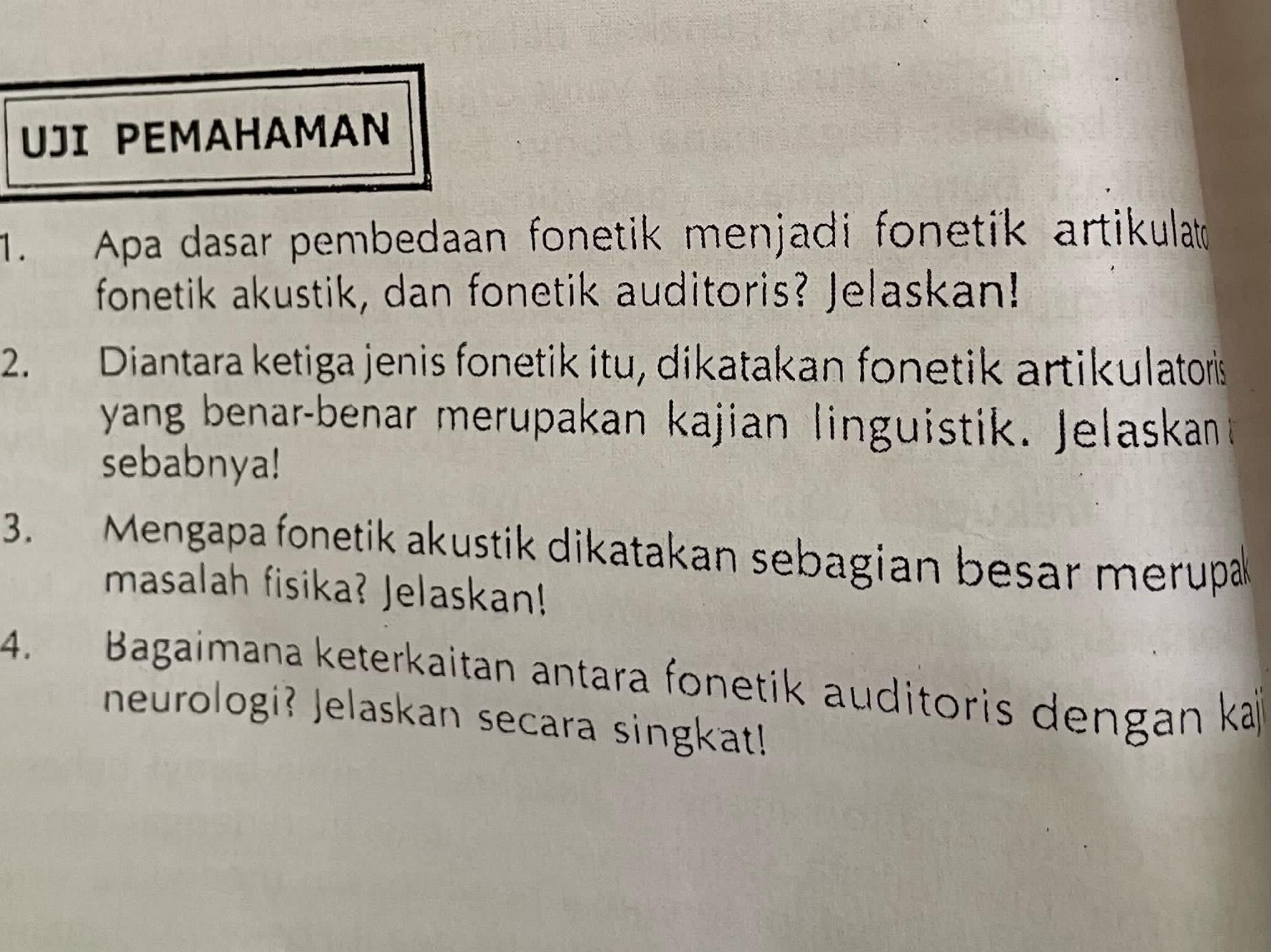 1. Apa dasar pembedaan fonetik menjadi | StudyX
