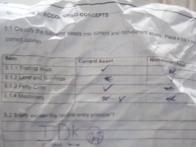 6.1 Classify the following assets into | StudyX