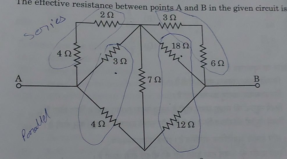 The effective resistance between points A | StudyX