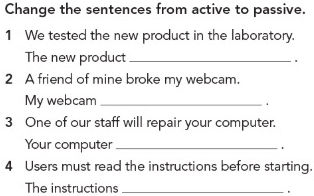 Change the sentences from active to passive. | StudyX