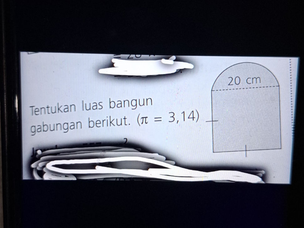 Tentukan luas bangun gabungan berikut. ($ = | StudyX