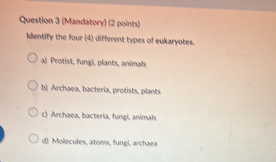 Question 3 (Mandatory) (2 points) Identify | StudyX