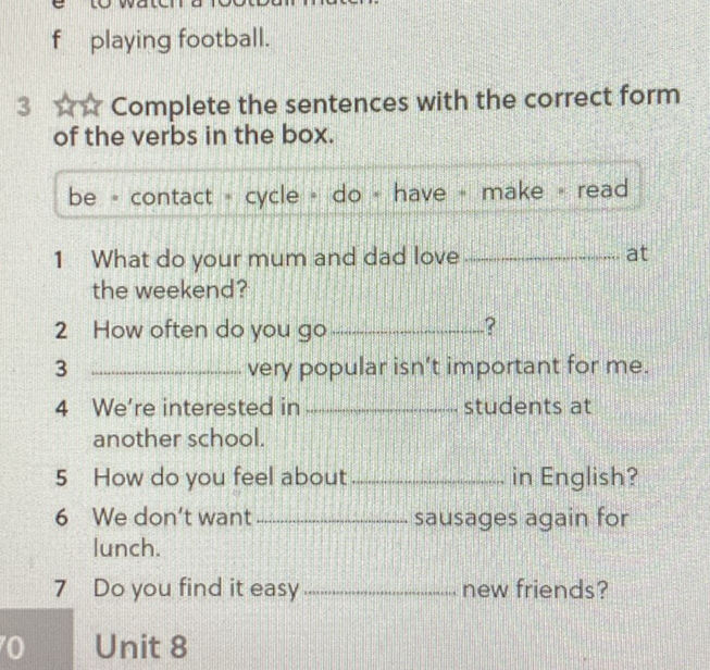 3 Complete the sentences with the correct | StudyX