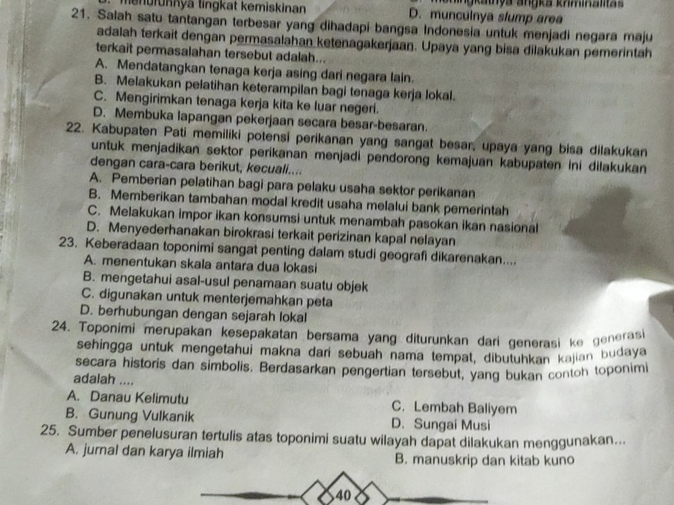 21. Salah satu tantangan terbesar yang | StudyX