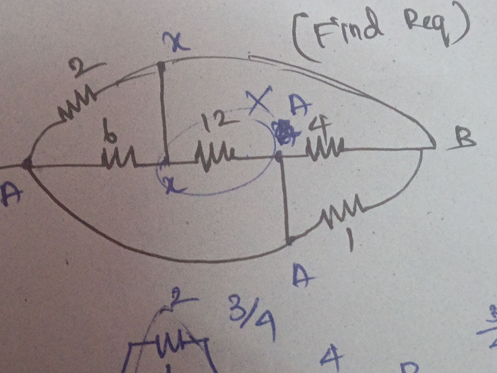(Find Req) Resistors are connected as shown | StudyX
