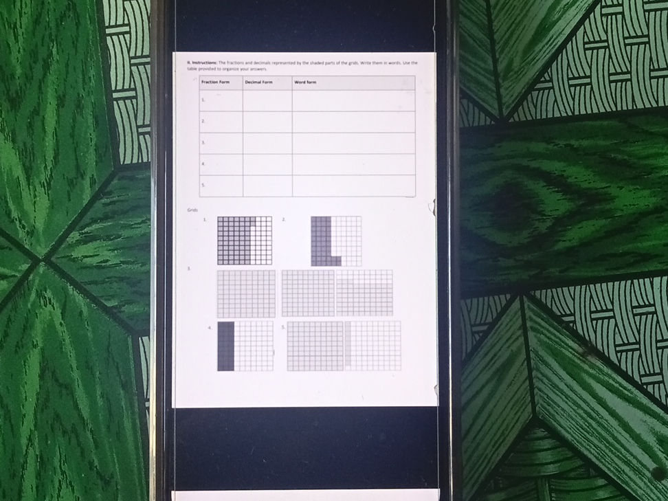 Instructions: The fractions and decimals | StudyX