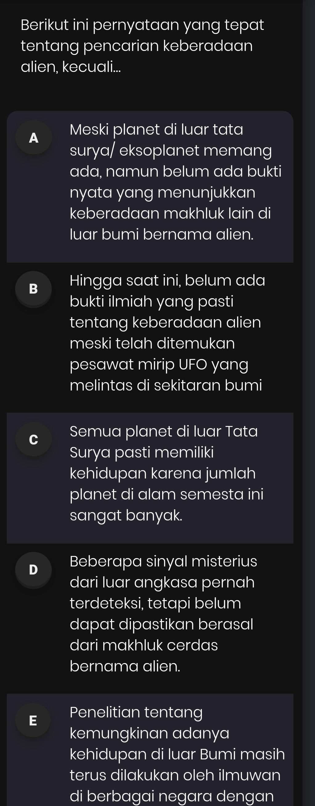 Berikut ini pernyataan yang tepat tentang | StudyX